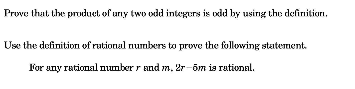 Solved Prove that the product of any two odd integers is odd | Chegg.com