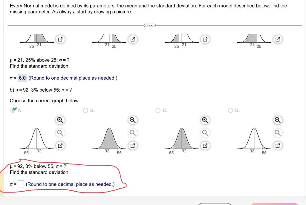Solved Every Normal model is defined by its parameters, the | Chegg.com
