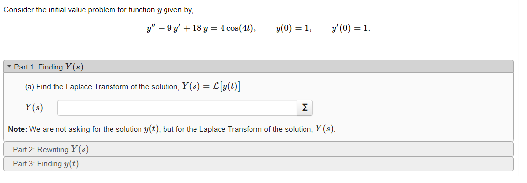 Solved Consider the initial value problem for function y | Chegg.com