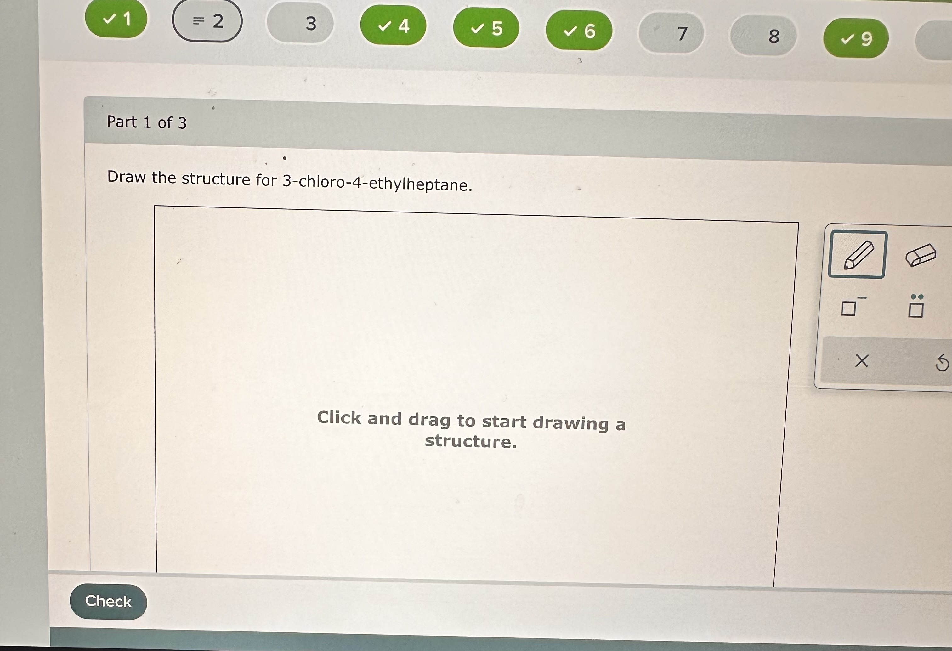Solved Draw the structure for 3-chloro-4-ethvlhedtane | Chegg.com