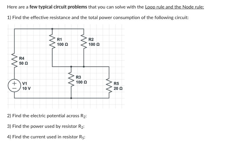 Solved Here are a few typical circuit problems that you can | Chegg.com
