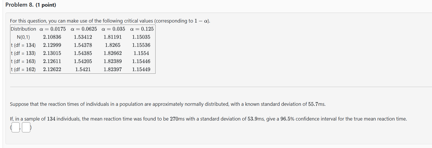 Solved Problem 8. (1 ﻿point)For this question, you can make | Chegg.com