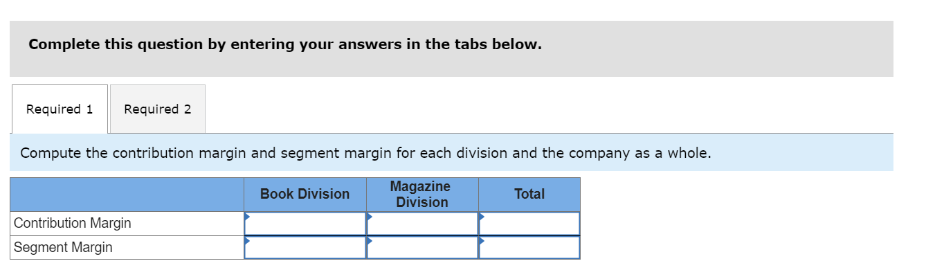 Solved Anderson Publishing has two divisions: Book | Chegg.com
