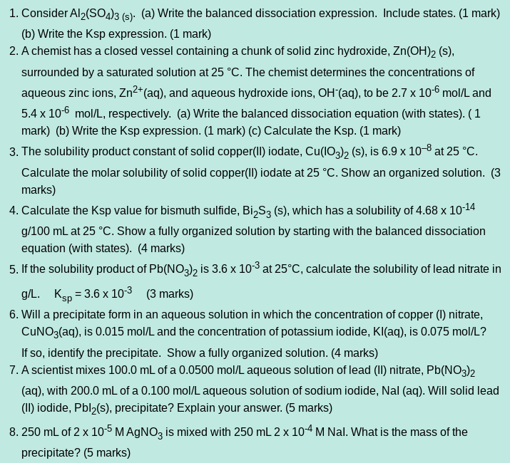 Solved 1. Consider Al2(SO4)3 (s). (a) Write the balanced | Chegg.com