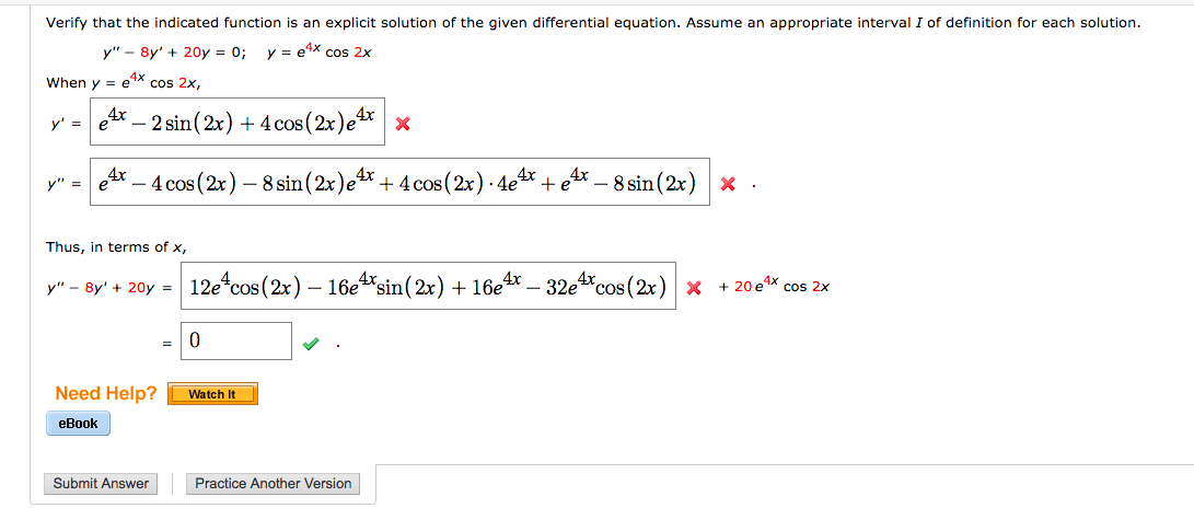 Solved Verify That The Indicated Function Is An Explicit