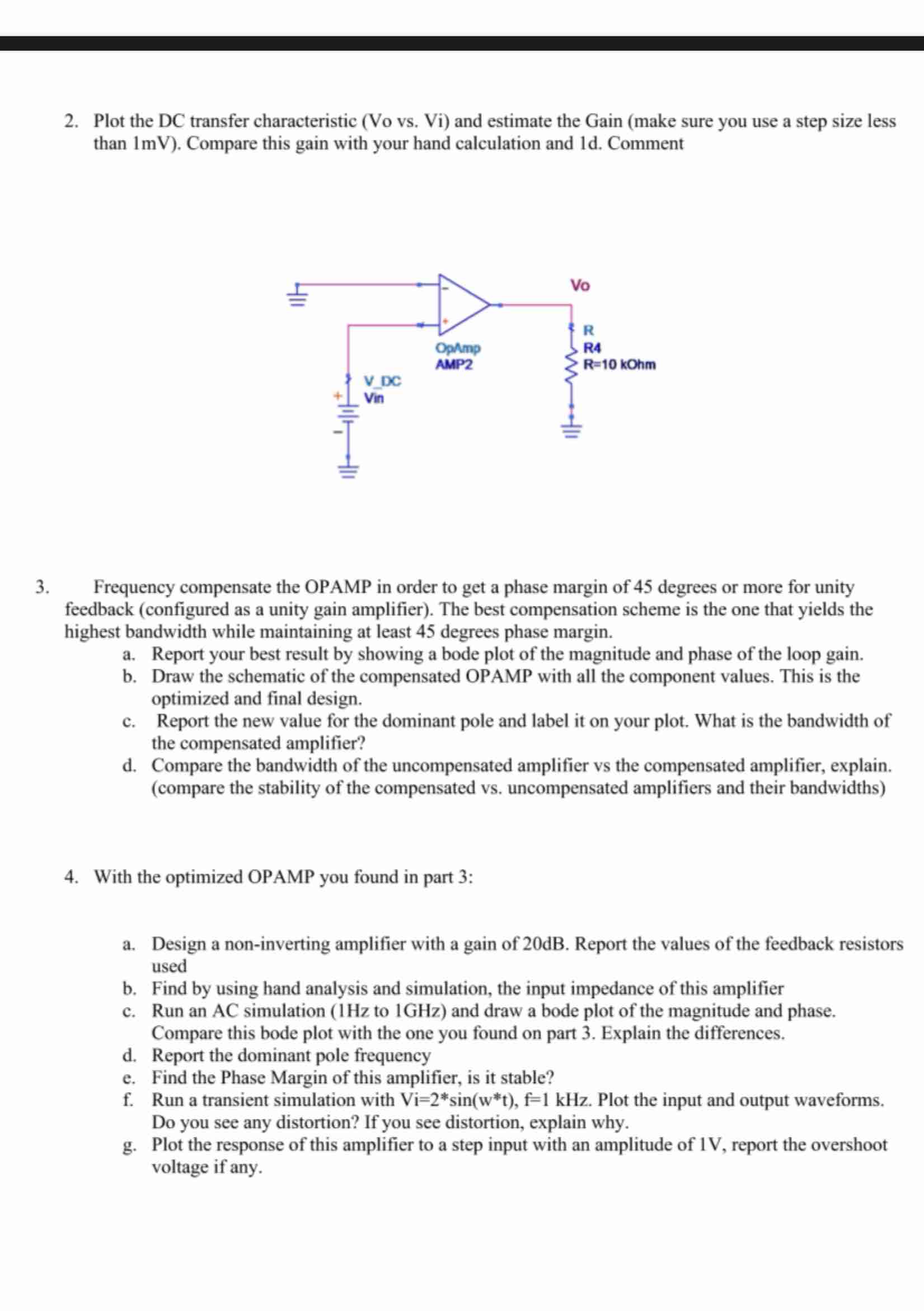 Solved Plot the DC transfer characteristic (Vo vs. ﻿Vi) ﻿and | Chegg.com