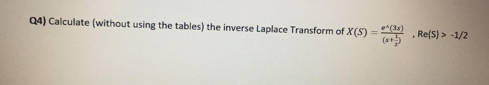 Solved Q4) Calculate (without using the tables) the inverse | Chegg.com