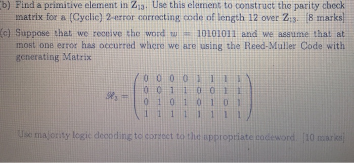 Solved b) Find a primitive element in Zs. Use this element | Chegg.com