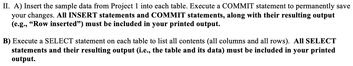 INSY 3304 This project must be completed using an | Chegg.com