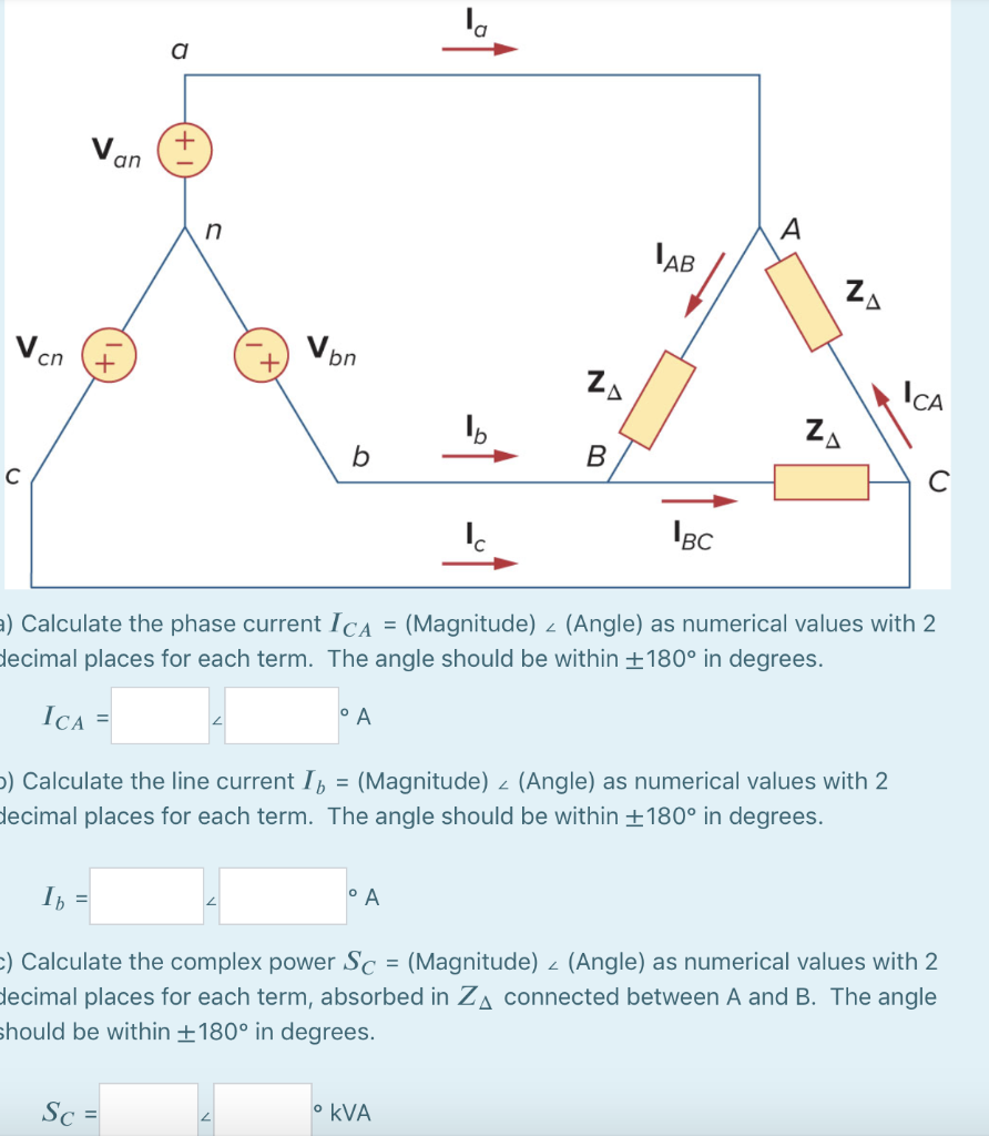 Solved A balanced abc-sequence Y-connected source with Van = | Chegg.com