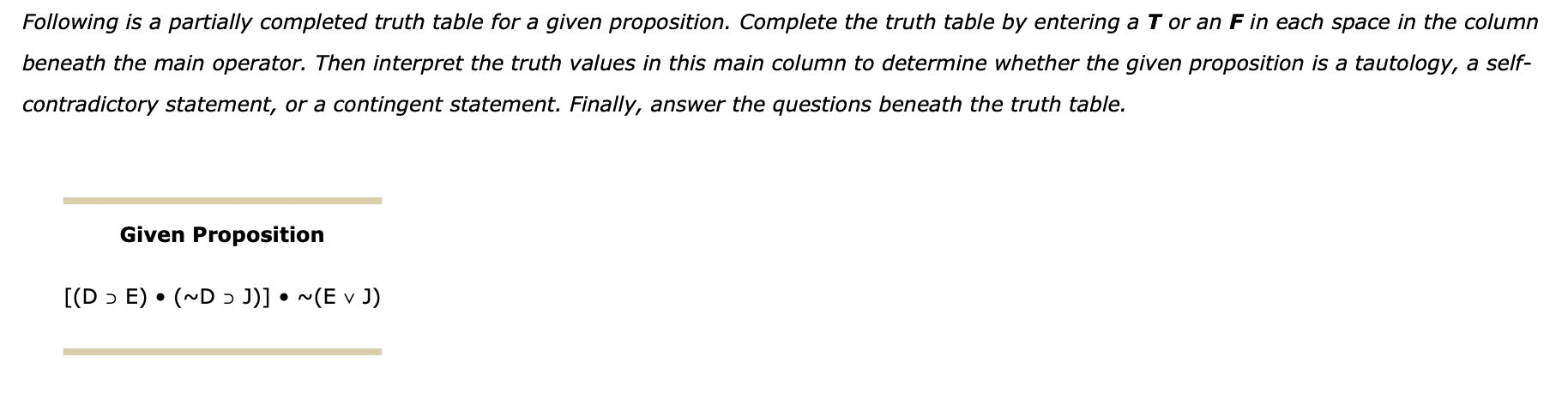 7. Tautologies, Self-Contradictory Statements, and | Chegg.com