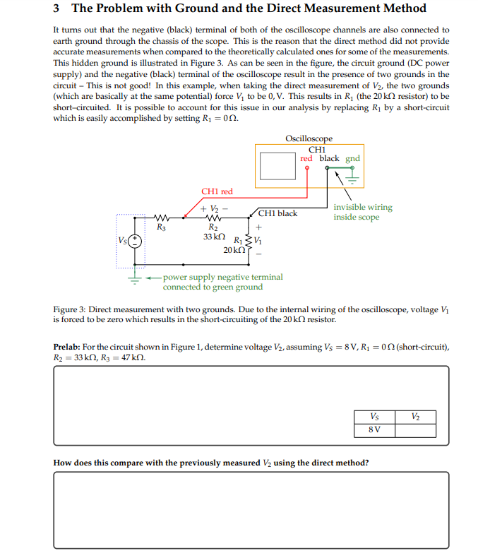 Solved 3 The Problem with Ground and the Direct Measurement | Chegg.com