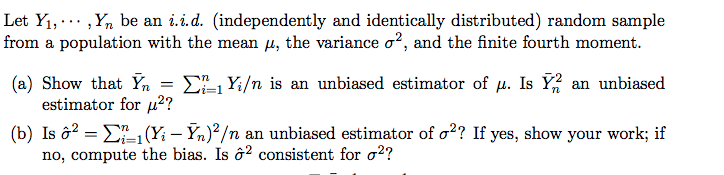Solved Let Y1, ... ,Yn be an i.i.d. (independently and | Chegg.com