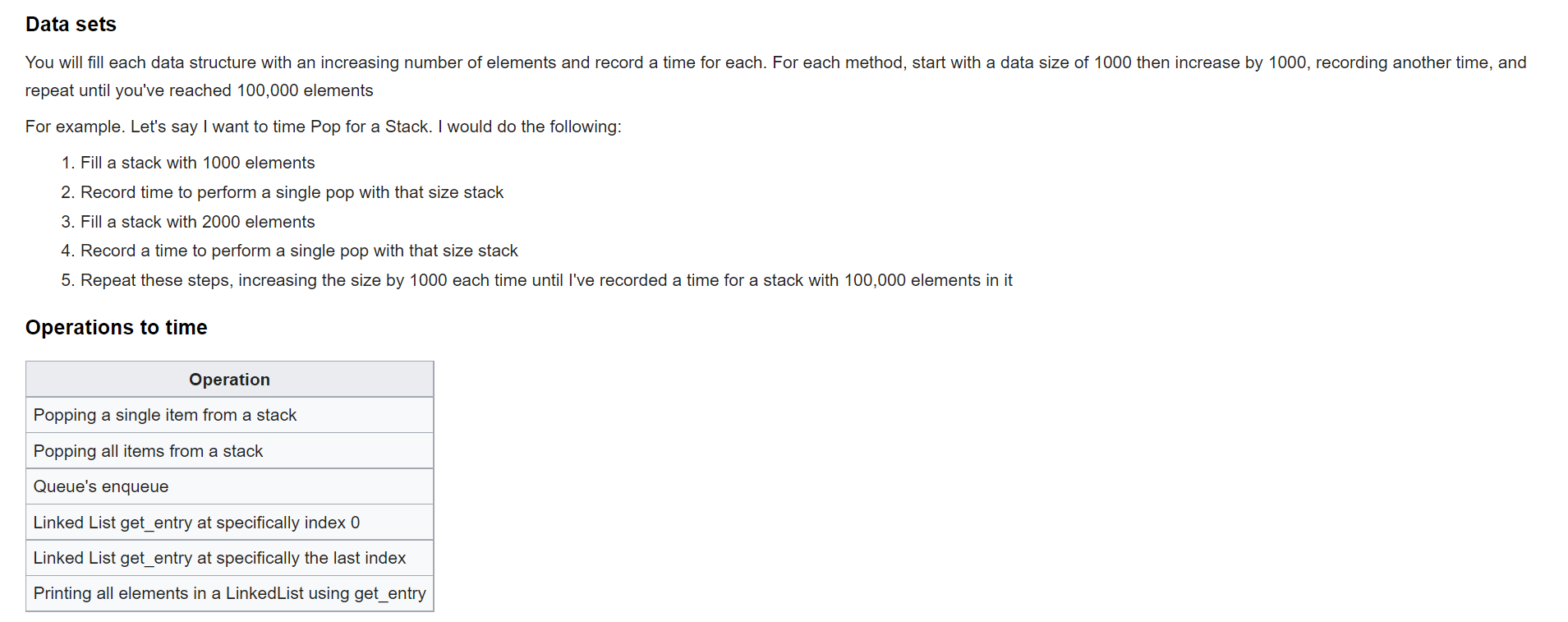Overview In this lab we will time various methods | Chegg.com