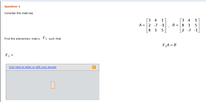 Solved Question 4 Find the inverse of the given matrix if | Chegg.com