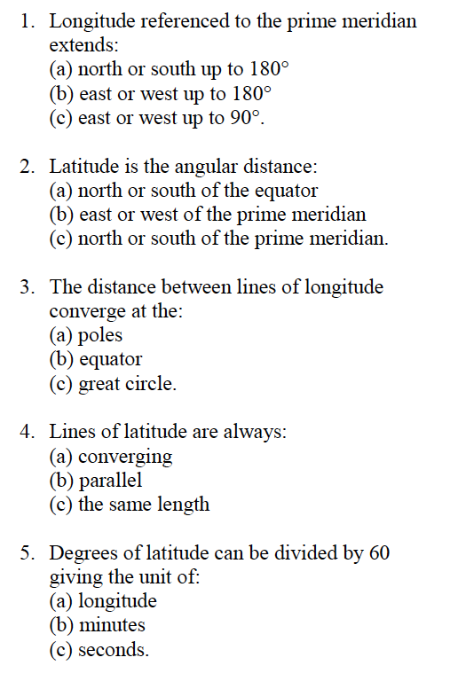 Solved 1. Longitude referenced to the prime meridian | Chegg.com