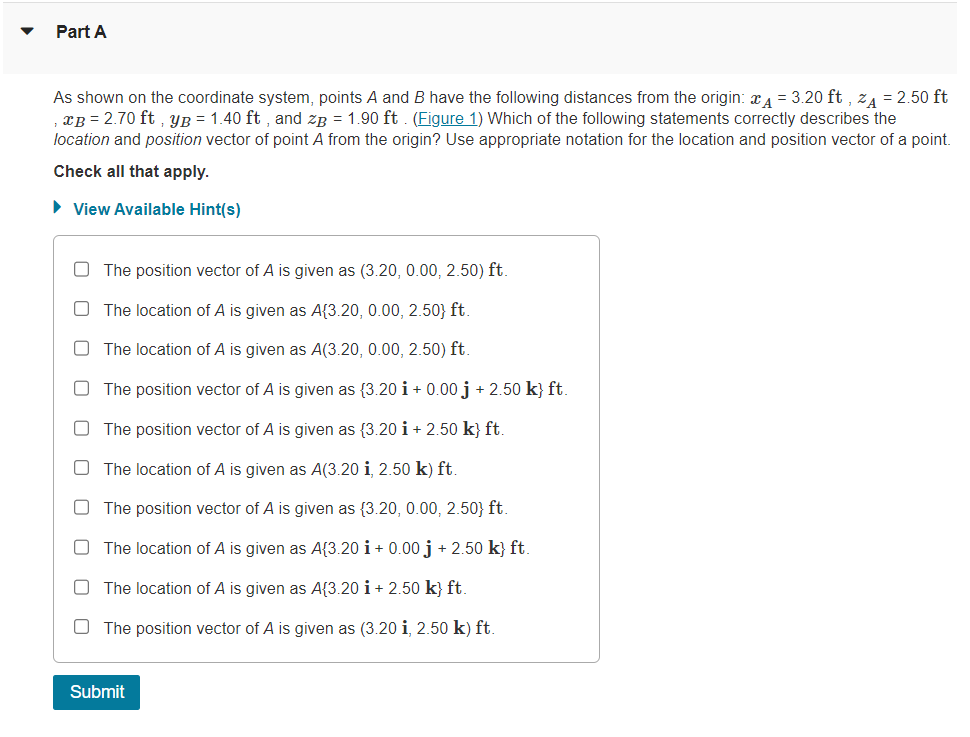 Solved Learning Goal: To identify the correct notation for a | Chegg.com