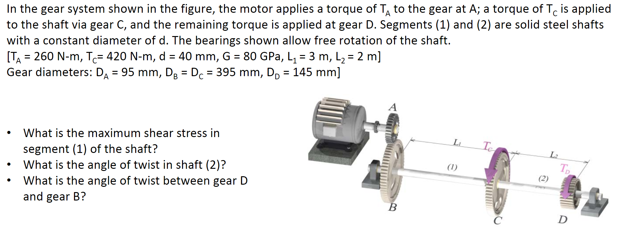 Solved In the gear system shown in the figure, the motor | Chegg.com