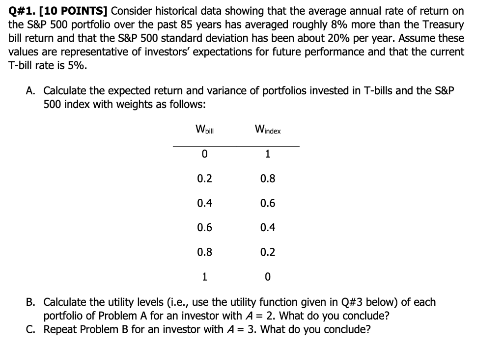 Q#1. [10 POINTS] Consider historical data showing | Chegg.com