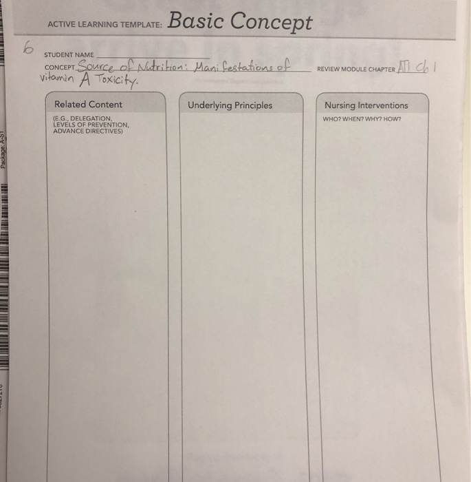 Solved ACTIVE LEARNING TEMPLATE Basic Concept 6 STUDENT NAME | Chegg.com