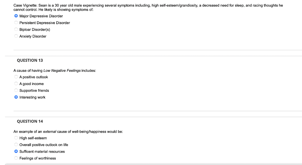 Solved Case Vignette: Sean is a 30 year old male | Chegg.com