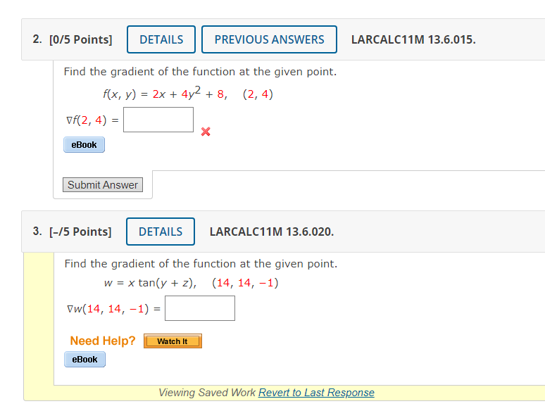 Solved 2. [0/5 Points] DETAILS PREVIOUS ANSWERS LARCALC11M | Chegg.com