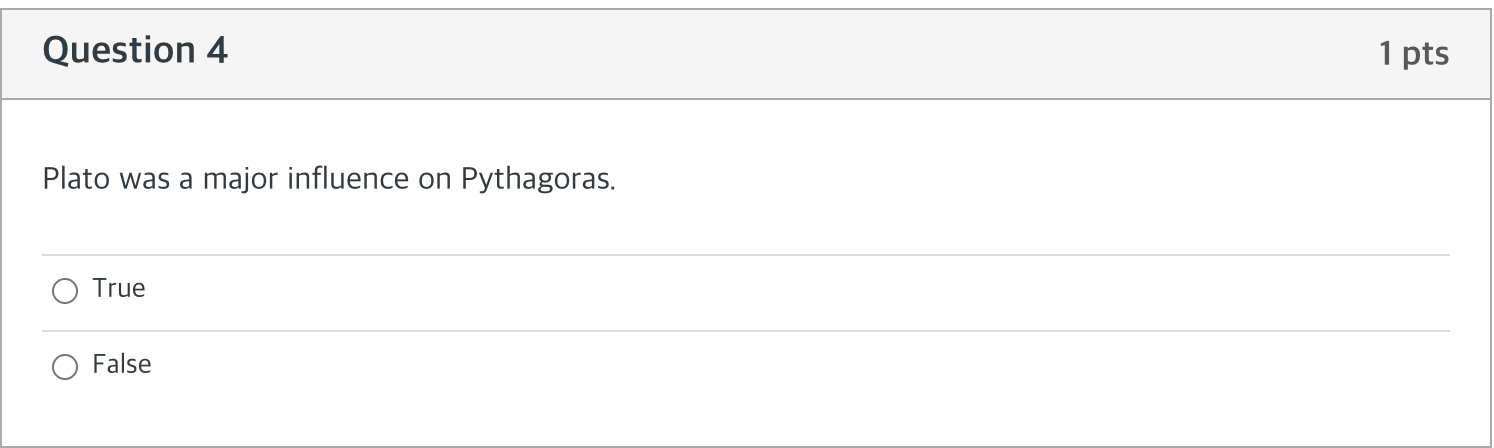 Solved Question 1 1 pts Pythagoras is the first vegetarian | Chegg.com