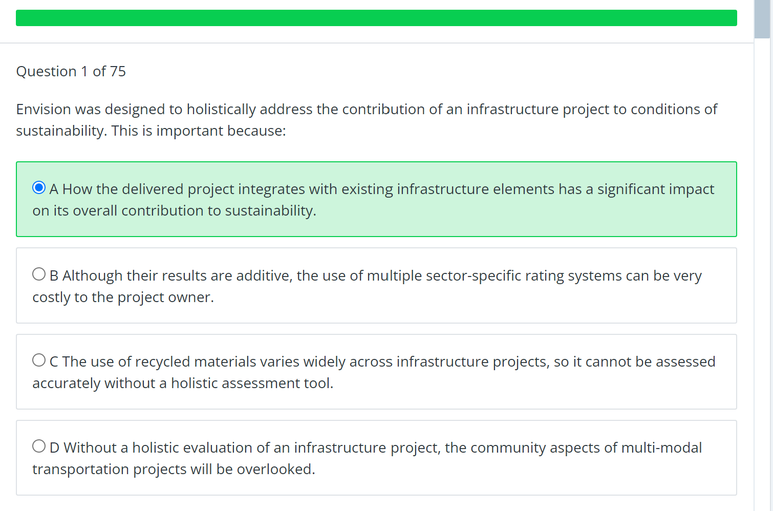 Solved Question 1 of 75 Envision was designed to | Chegg.com