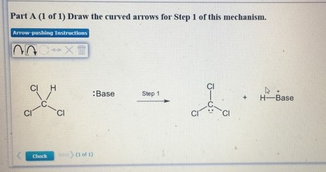 Solved Part A (1 of 1) Draw the curved arrOws for Step 1 of | Chegg.com