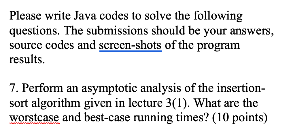 Solved Please write Java codes to solve the following | Chegg.com