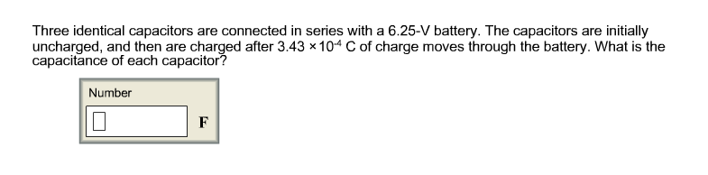 Solved Three identical capacitors are connected in series | Chegg.com