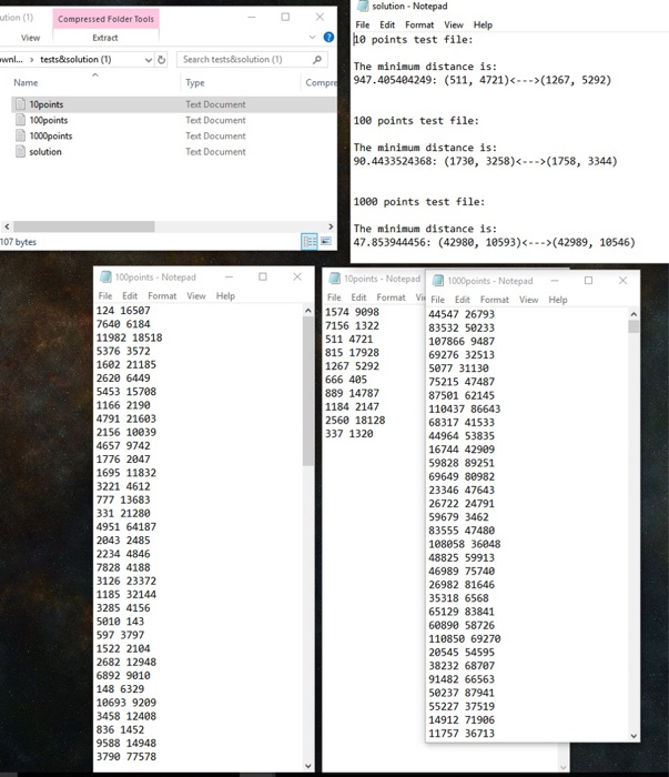 Implement the algorithm for the closest pair of | Chegg.com