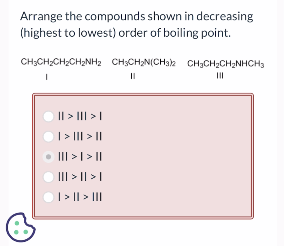 Solved Arrange the compounds shown in decreasing (highest to | Chegg.com