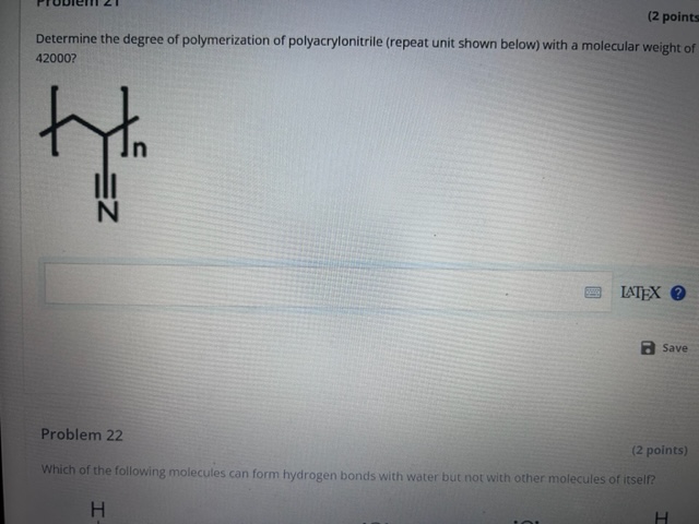 Solved Determine the degree of polymerization of | Chegg.com