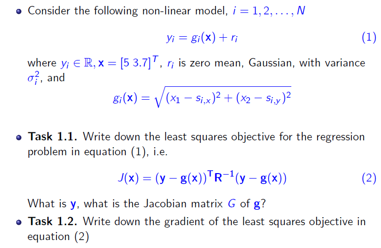 Consider the following non-linear model, i=1,2,…,N | Chegg.com