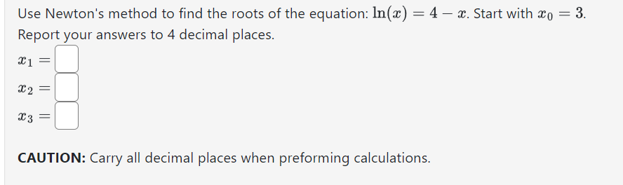Solved Use Newton's method to find the roots of the | Chegg.com