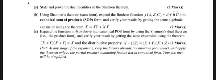 Solved (a) State and prove the dual identities in the | Chegg.com