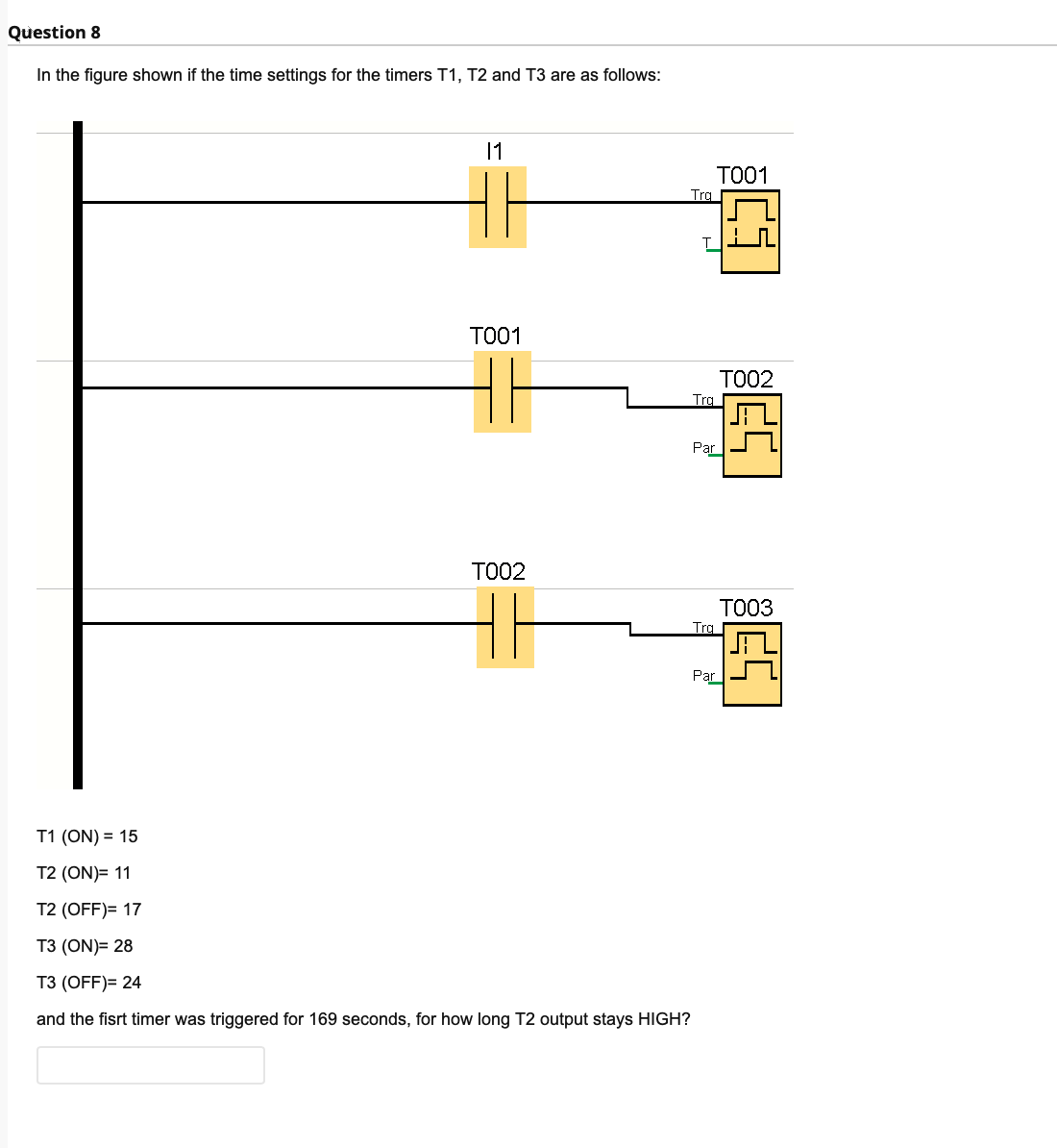 Solved applied 23 seconds after the trigger signal is | Chegg.com