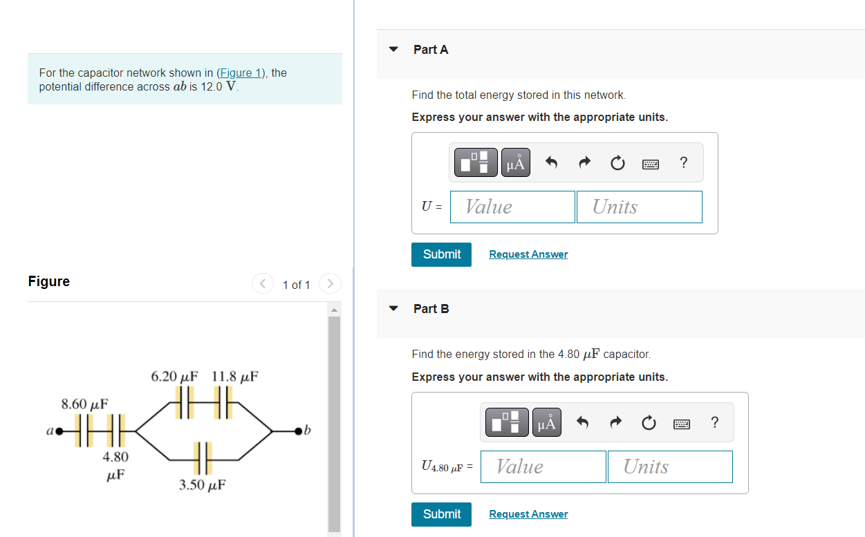 Solved A) Find the total energy stored in this | Chegg.com