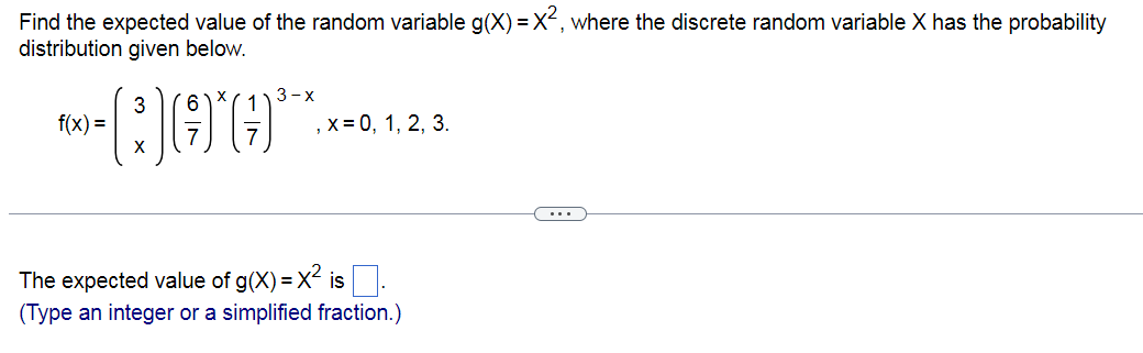 Solved Find the expected value of the random variable | Chegg.com