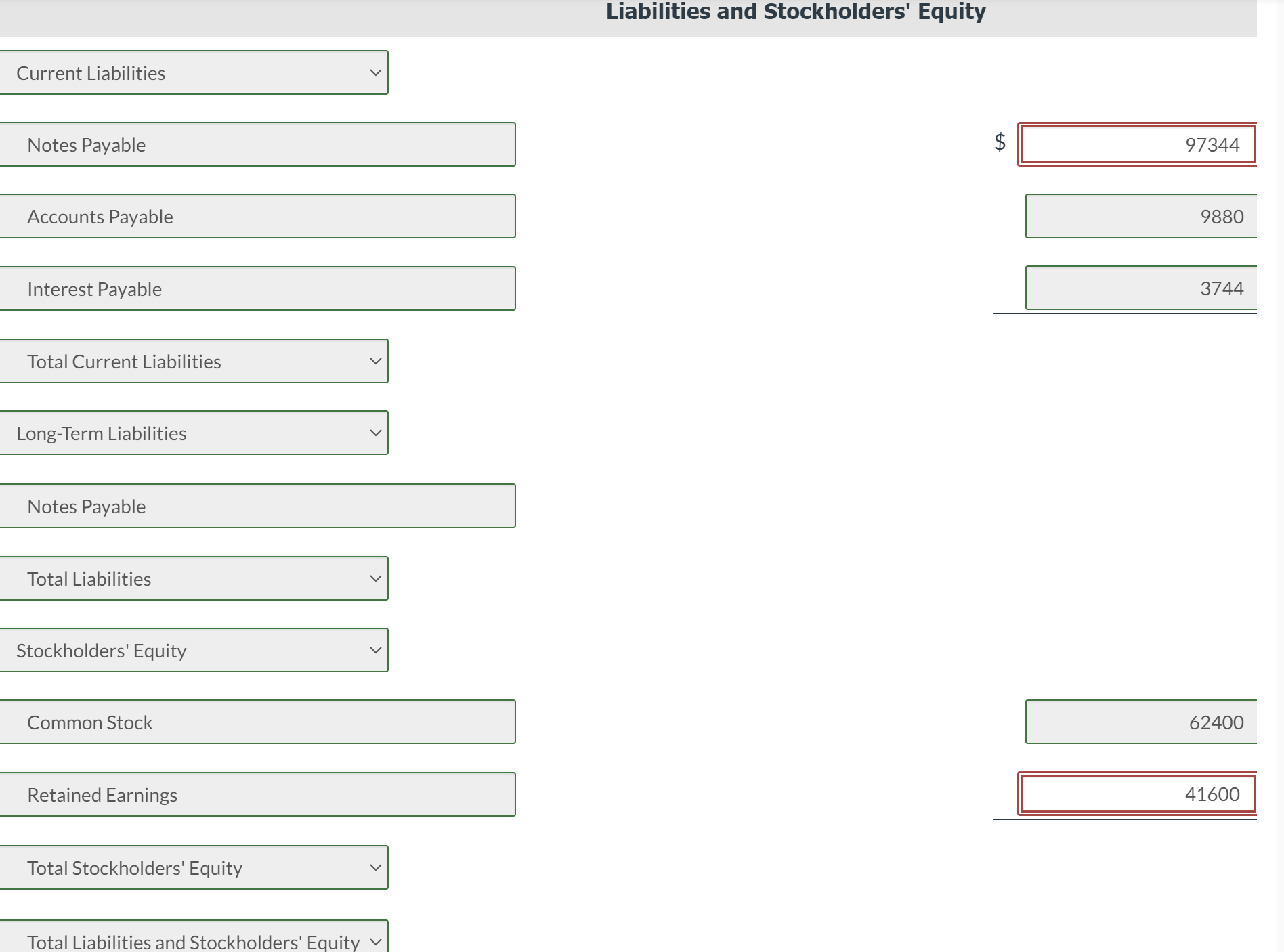 Solved Liabilities and Stockholders' Equity Current | Chegg.com