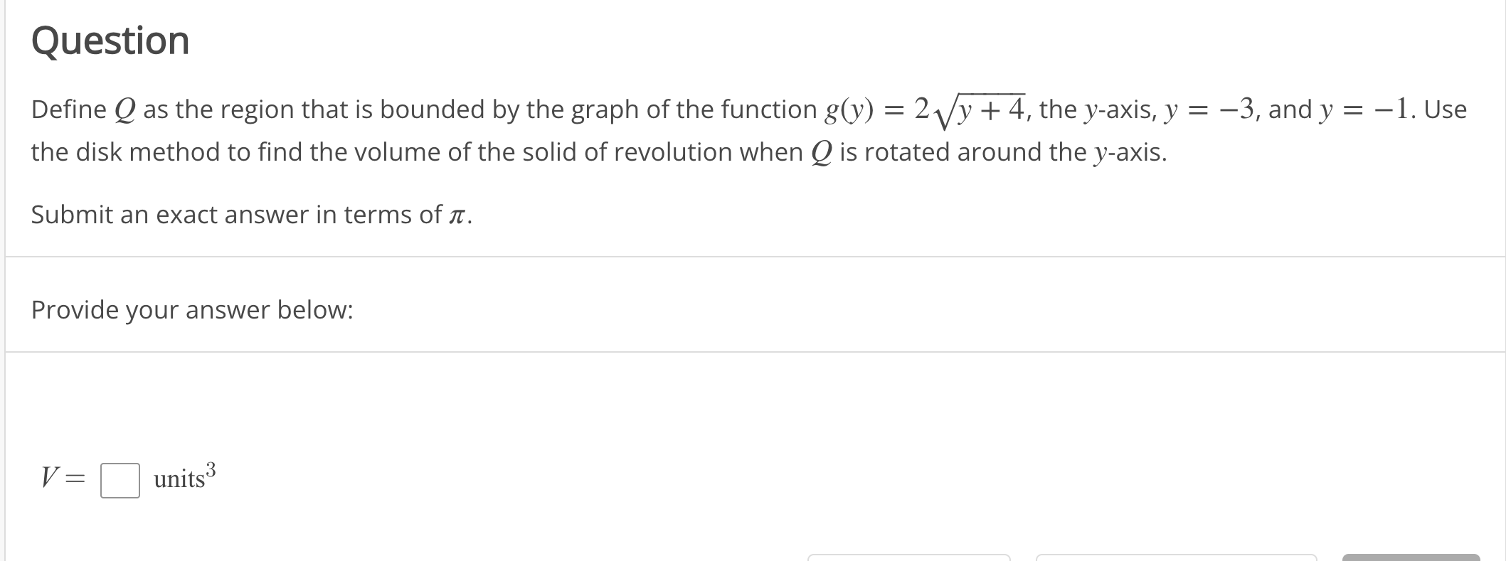 Solved Define Q as the region that is bounded by the graph | Chegg.com