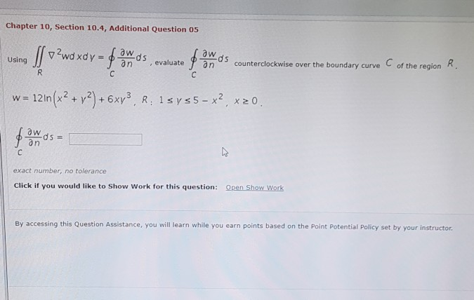 Solved Chapter 10, Section 10.4, Additional Question 05 | Chegg.com