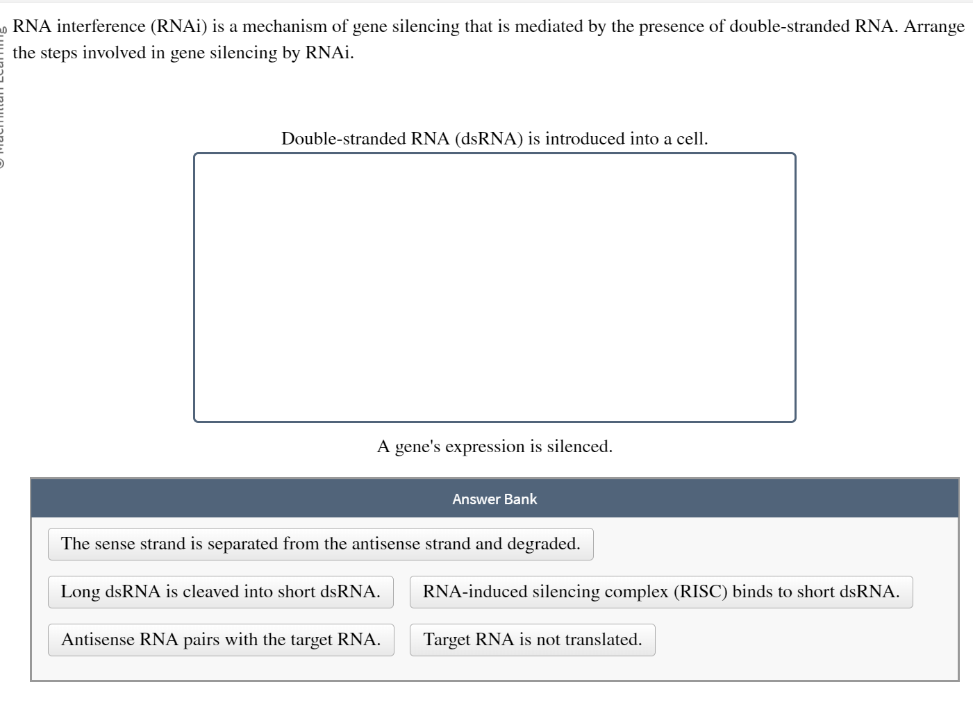 Solved RNA interference (RNAi) ﻿is a mechanism of gene | Chegg.com