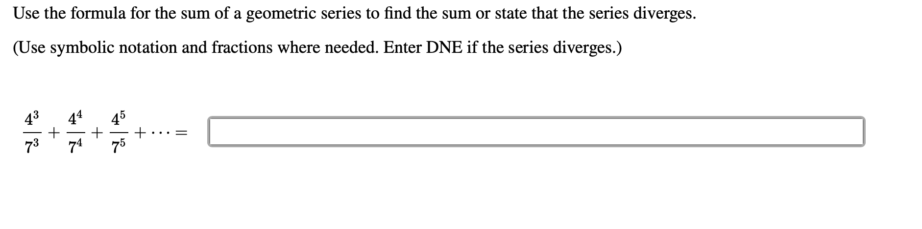 Solved Use the formula for the sum of a geometric series to | Chegg.com