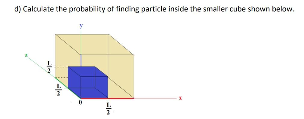 Solved d) Calculate the probability of finding particle | Chegg.com