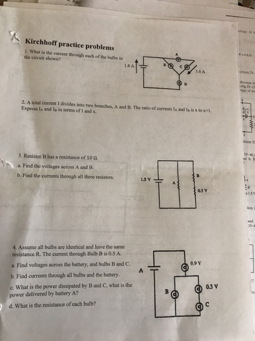 Solved okage of e Kirchhoff practice problems 1. What is the | Chegg.com