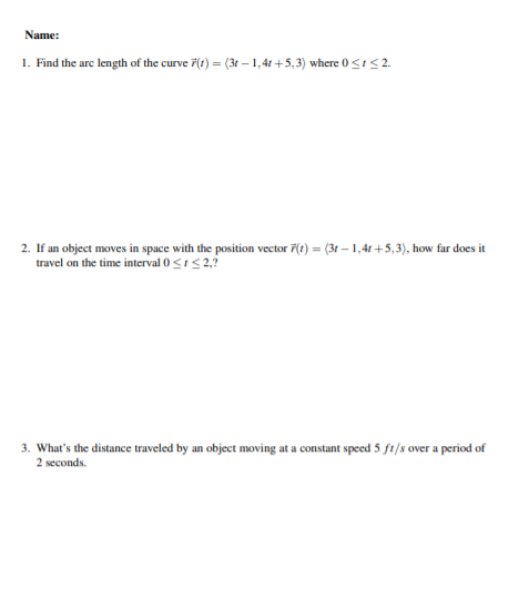 Solved Calculus-III Length of Curves We previously saw how | Chegg.com