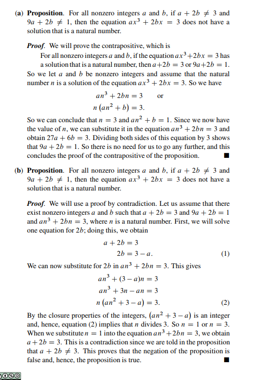Solved or (a) Proposition. For all nonzero integers a and b, | Chegg.com