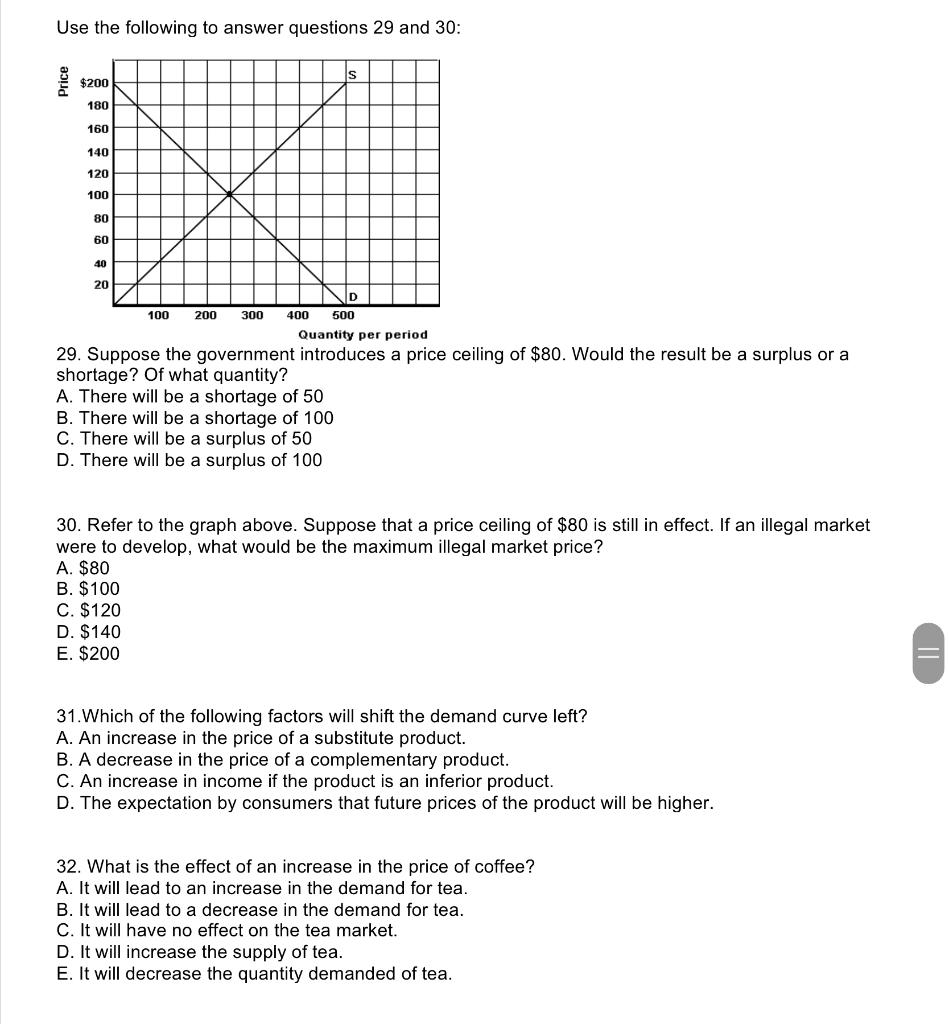 Solved Use the following to answer questions 29 and 30: S | Chegg.com